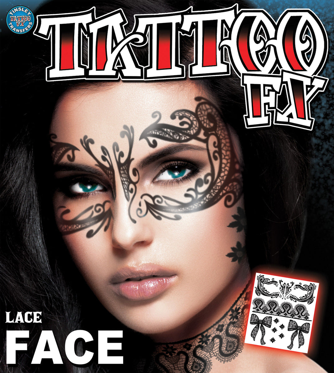 Lace Face Tattoo – Halloween Hallway