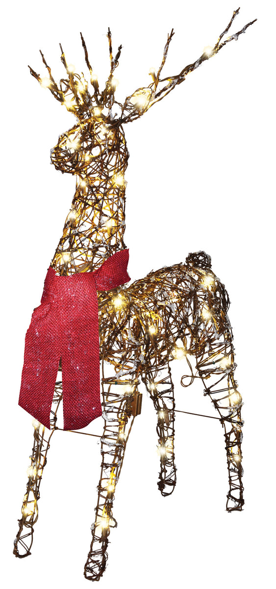 Starry Night Lighted Grapevine Deer – Halloween Hallway