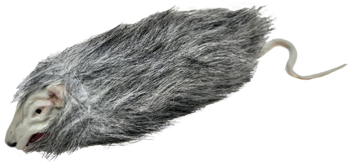 9' Realistic Furry Rat Prop – Halloween Hallway