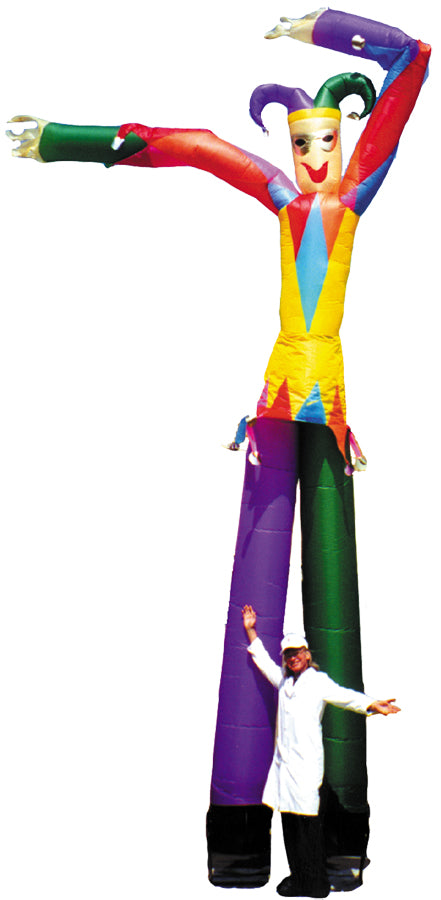 16' Dancing Jester with Single Fan – Halloween Hallway